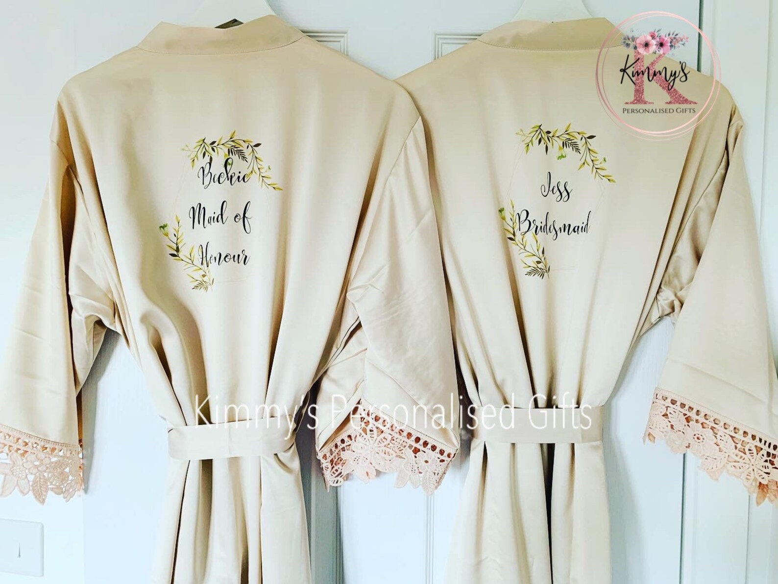 Bridal Robe Champagne Bridesmaid Robe Bridal Gown Lace - Etsy