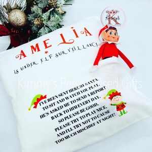 Personalised Elf Cushion, Christmas Cushion, Christmas Eve, the Elf ...