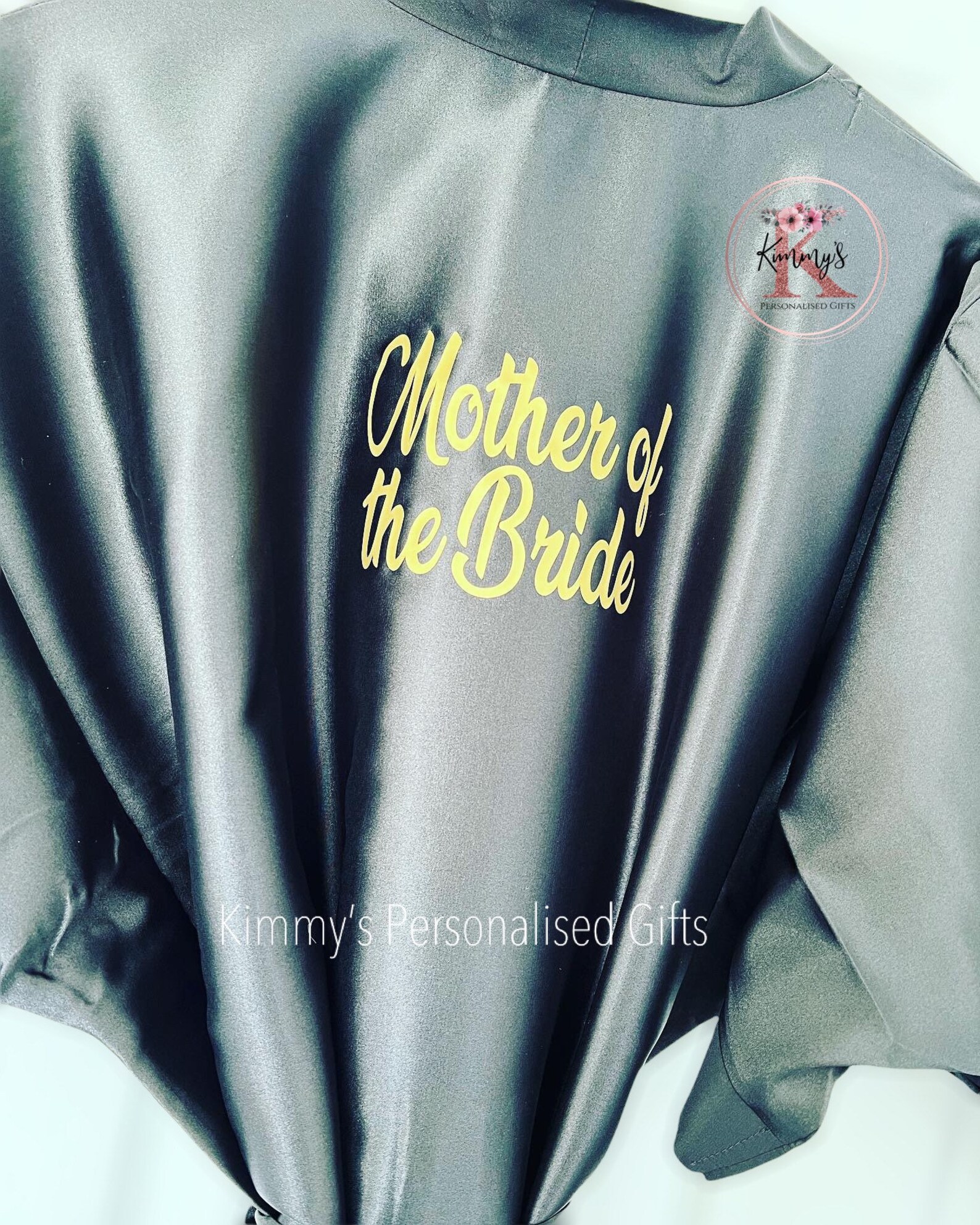 Bridal Robe Black Robe Bridal Gown Personalised Robes - Etsy