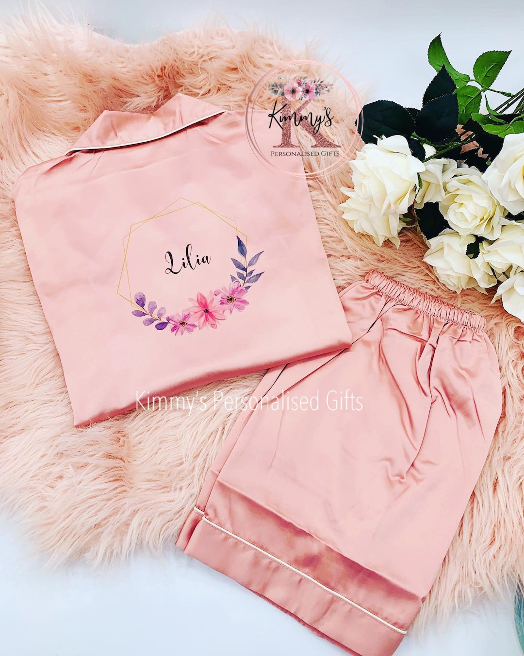 Flower Girl Pyjamas, Flower Girl Pjs, Childrens Pjs, Birthday Pjs ...