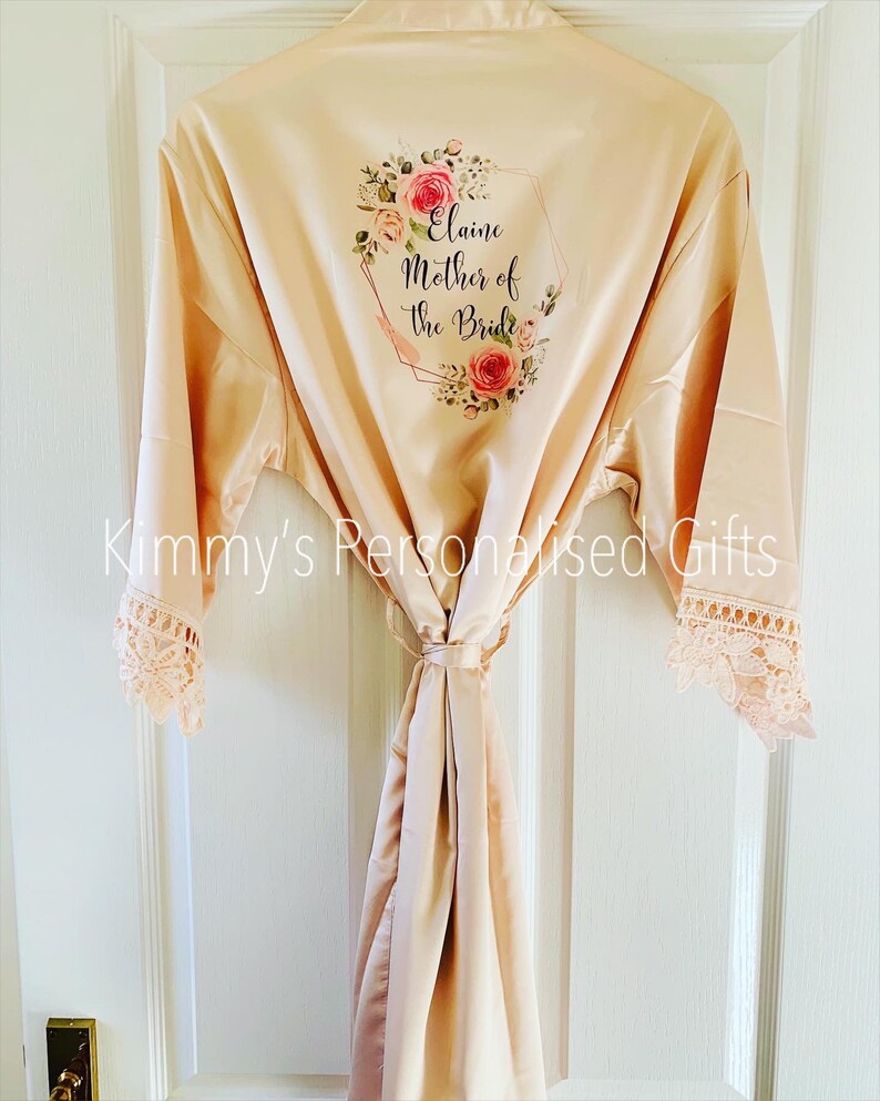 Bridal Robe Champagne Bridesmaid Robe Bridal Gown Lace | Etsy