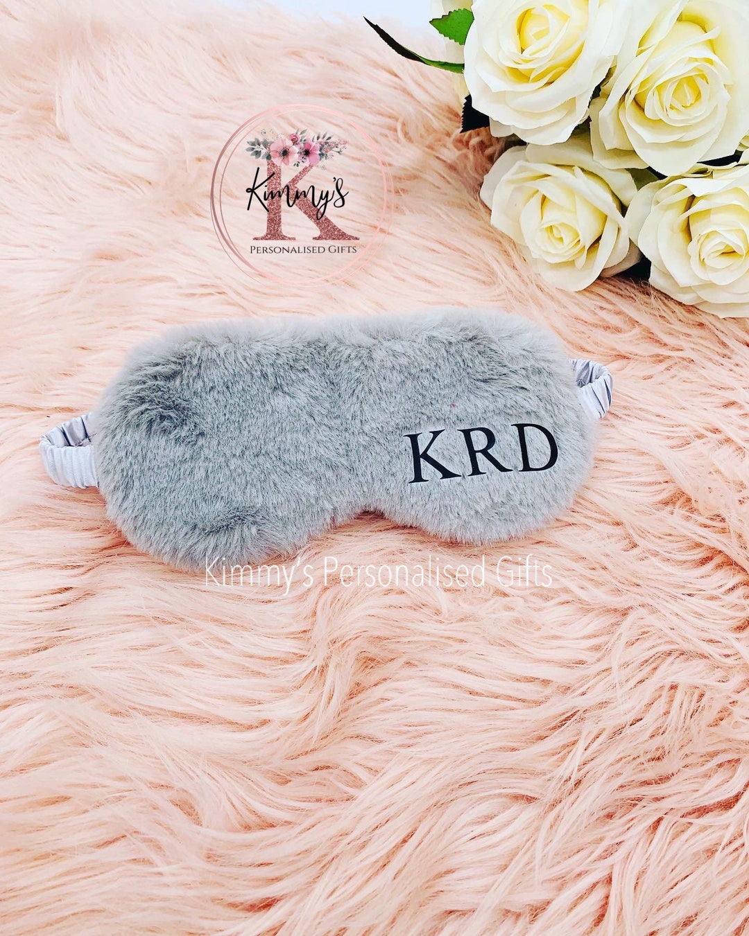 Fluffy Eye Mask, Personalised Eye Mask, Bridesmaid Gift, Bridesmaid ...