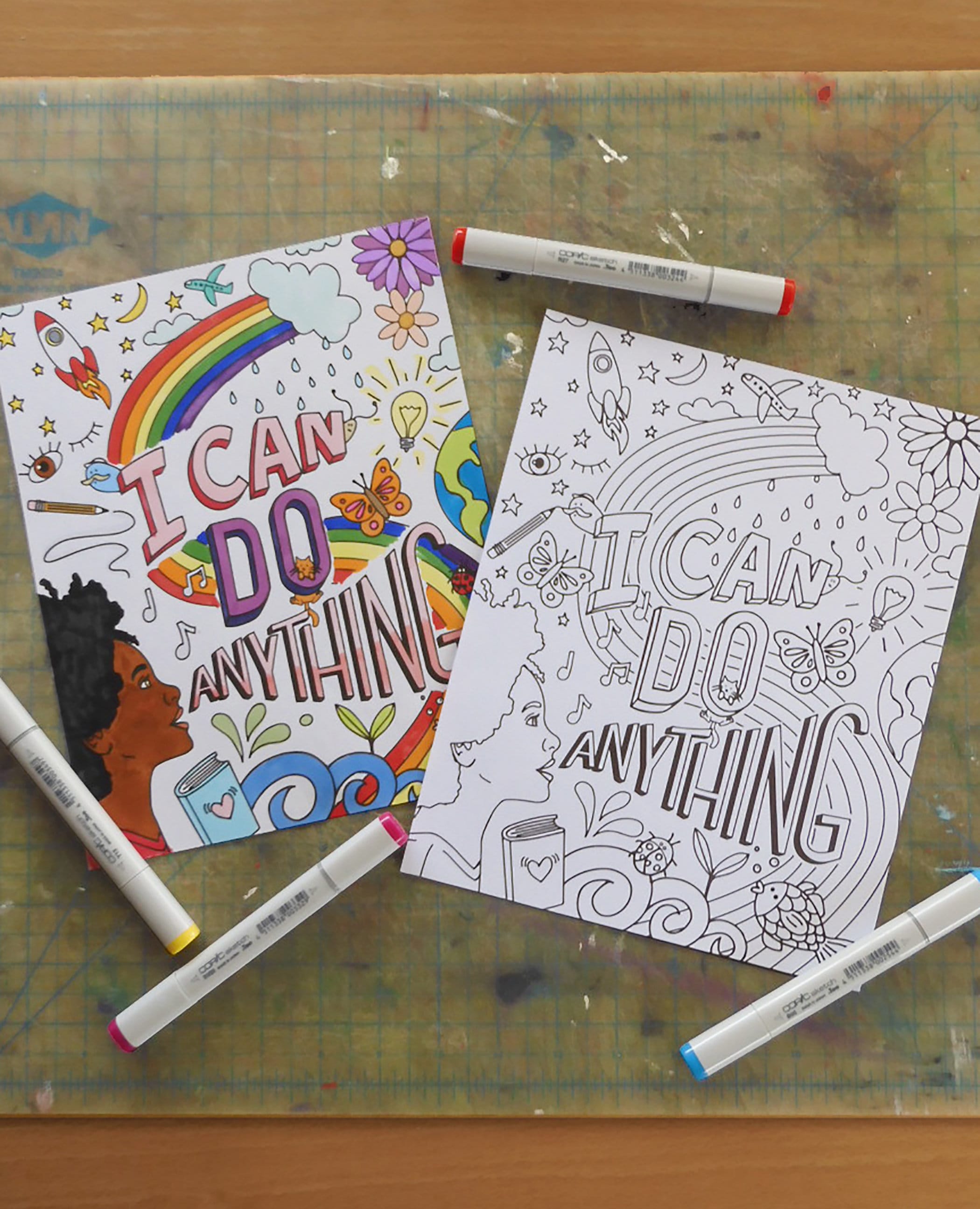 I Can Do Anything Printable Coloring Page 8 X 10 - Etsy