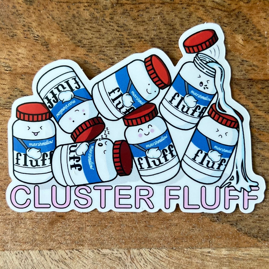 Cluster Fluff Sticker 3.4" X 2.5" - Etsy