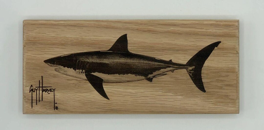 White Shark Wooden Wall Tile - Etsy