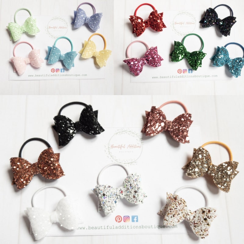 Sequin Bows With Elastic - Etsy UK