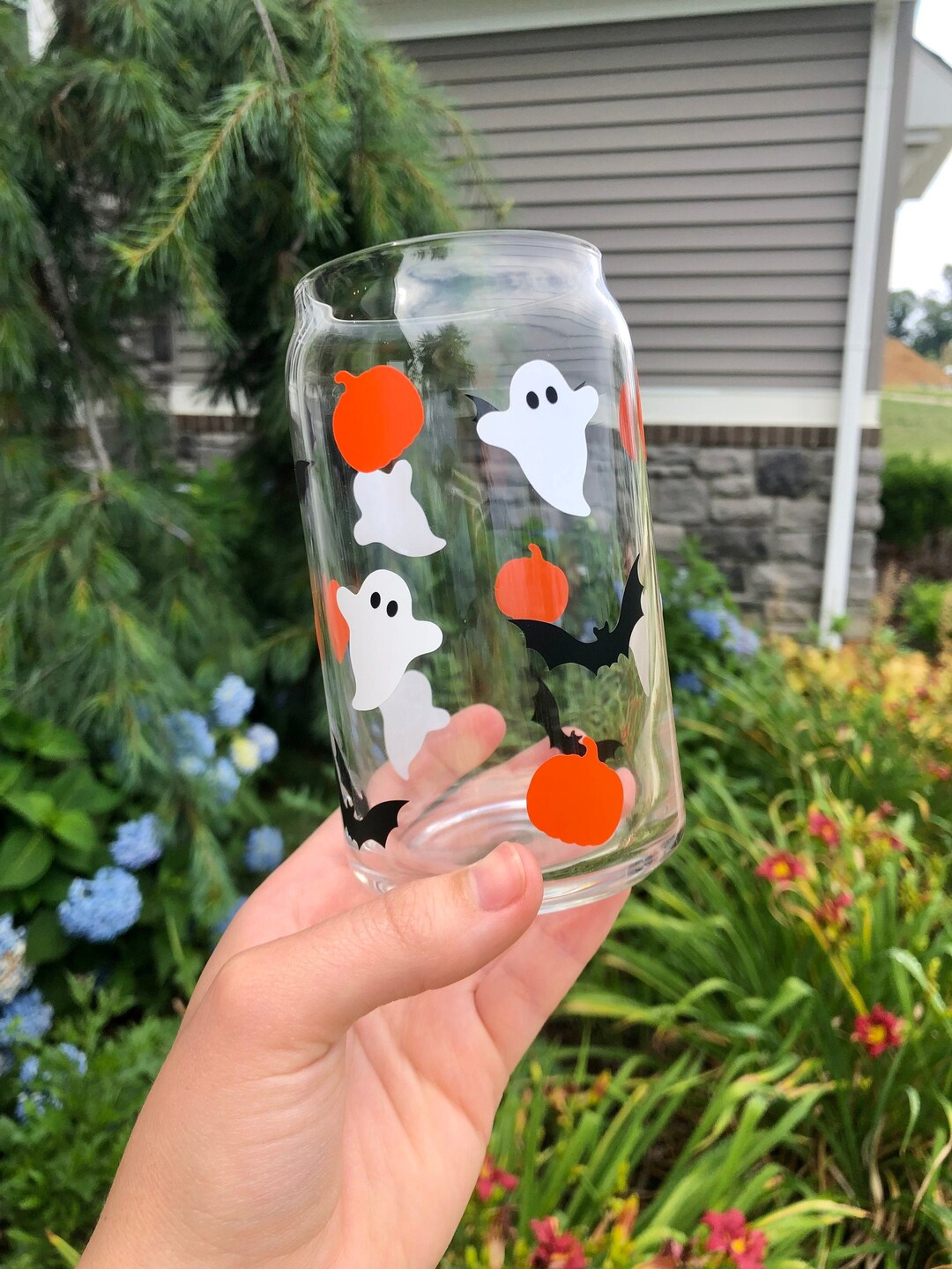 Halloween Beer Can Glass / Halloween Cup / Soda Can Glass / Iced Coffee ...
