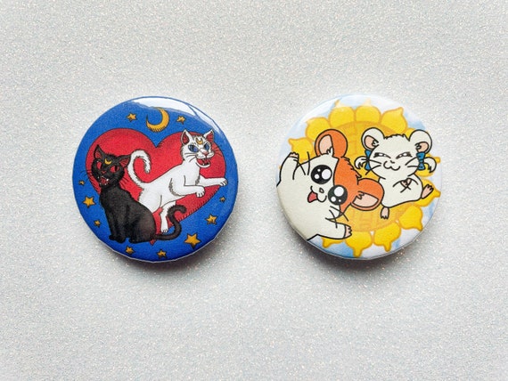 90s Anime Pinback Buttons - Etsy