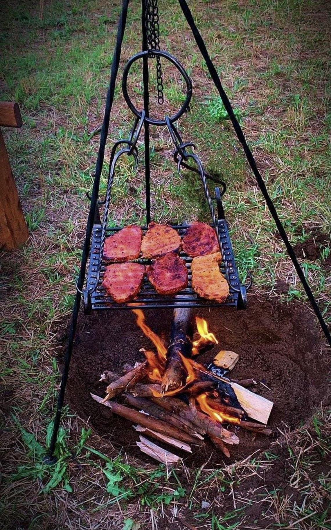 Forged Hanging Grill for Tripods Large - Etsy