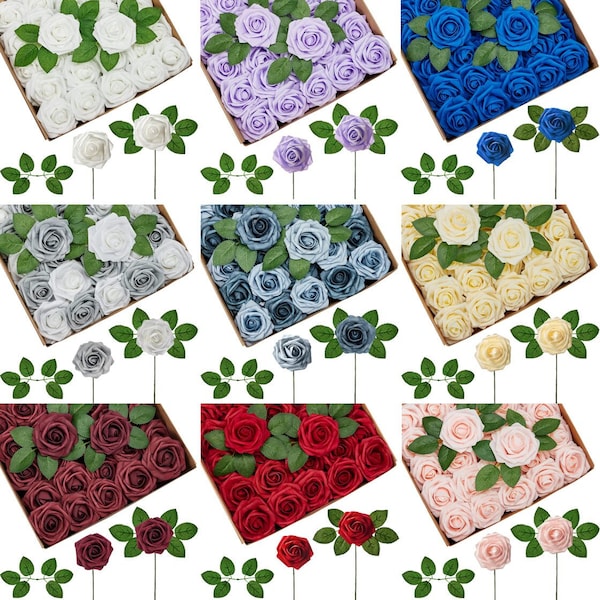 Artificial Roses - Etsy