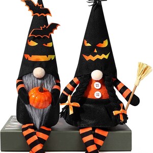 Fall Gnomes Set of 2 Halloween Gnomes Thanksgiving Gnomes - Etsy
