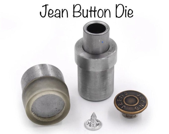 Jean Tack Button Dies for Hand Press - 15-20mm Dies for Setting Jean ...