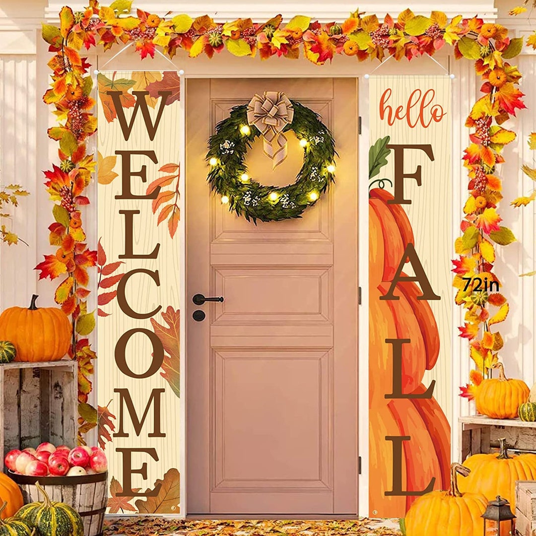 Fall Decor Banners Halloween Decor Thanksgiving Decor - Etsy