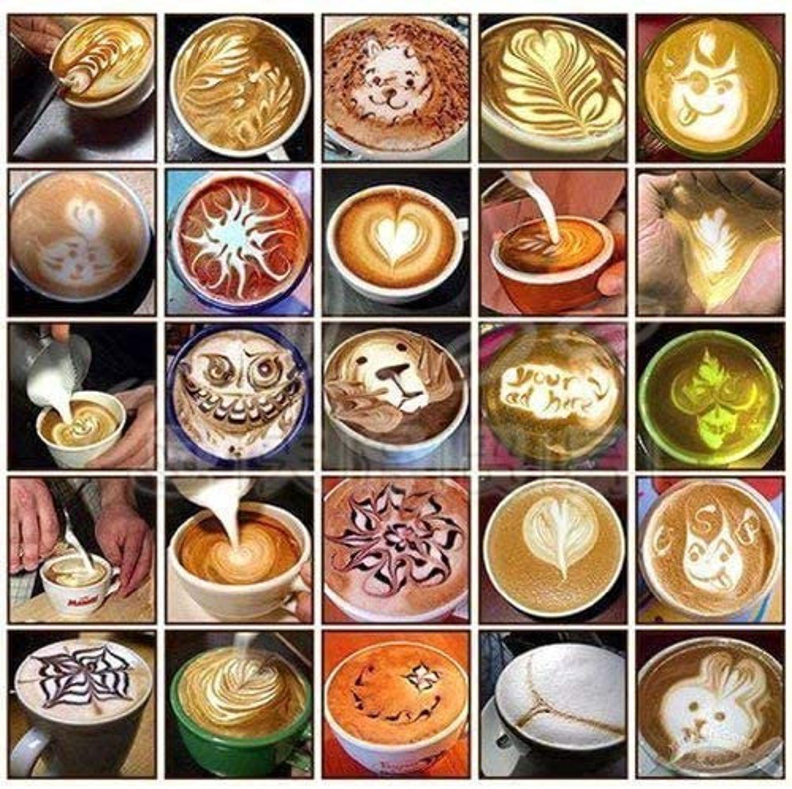 Christmas Stencil Kit - Coffee Latte Kit - 36pc Christmas Stencils With ...