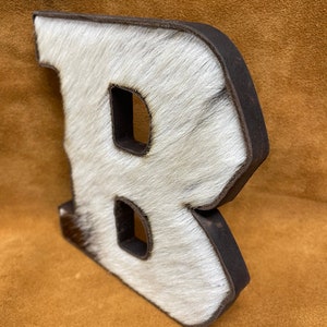 Rustic Cow Hide Monogram Letters 8h Cowboy Decor - Etsy