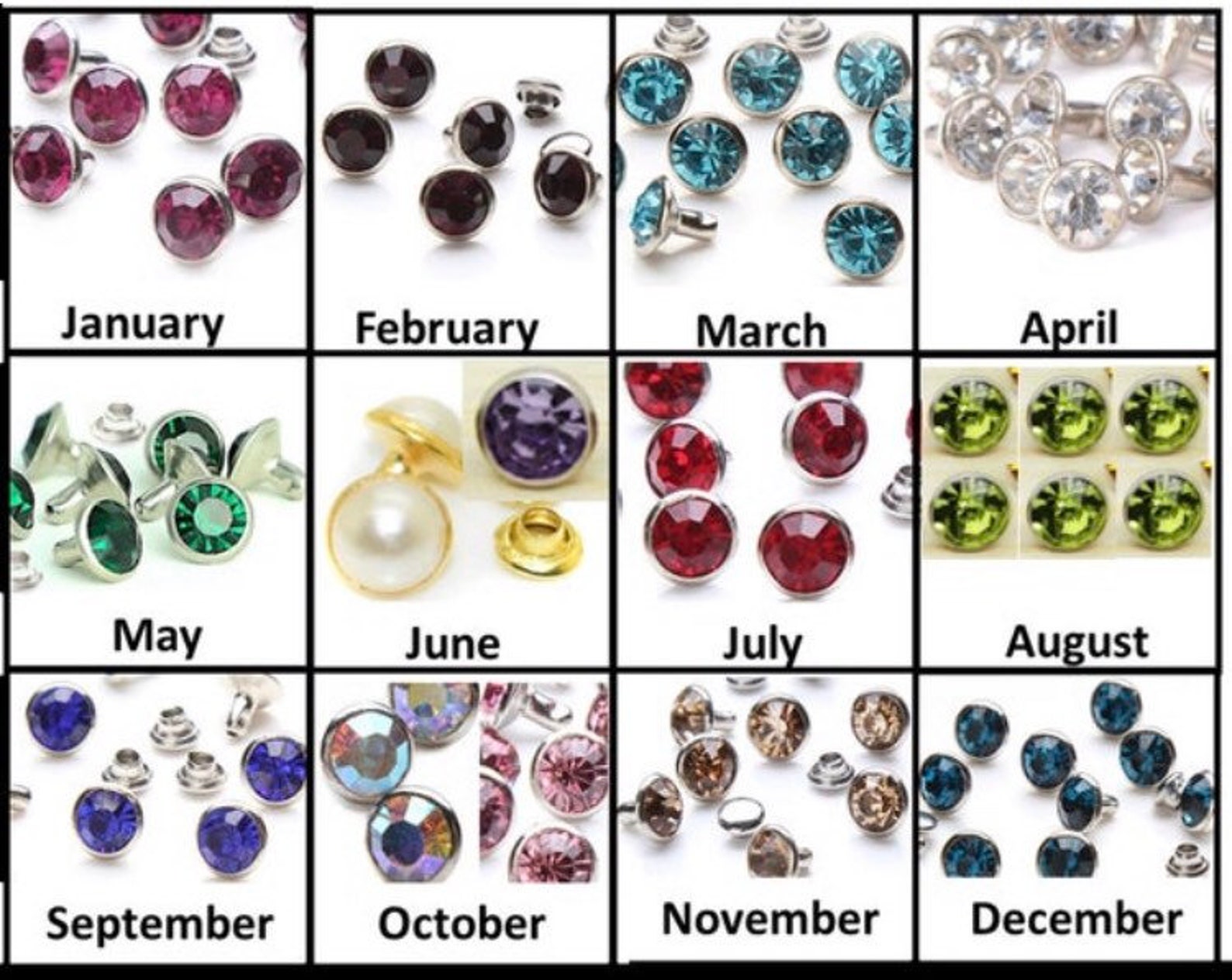 Clear Rhinestone Rivets 10mm 9mm 8mm 7mm 6mm 5mm 4mm Crystal - Etsy