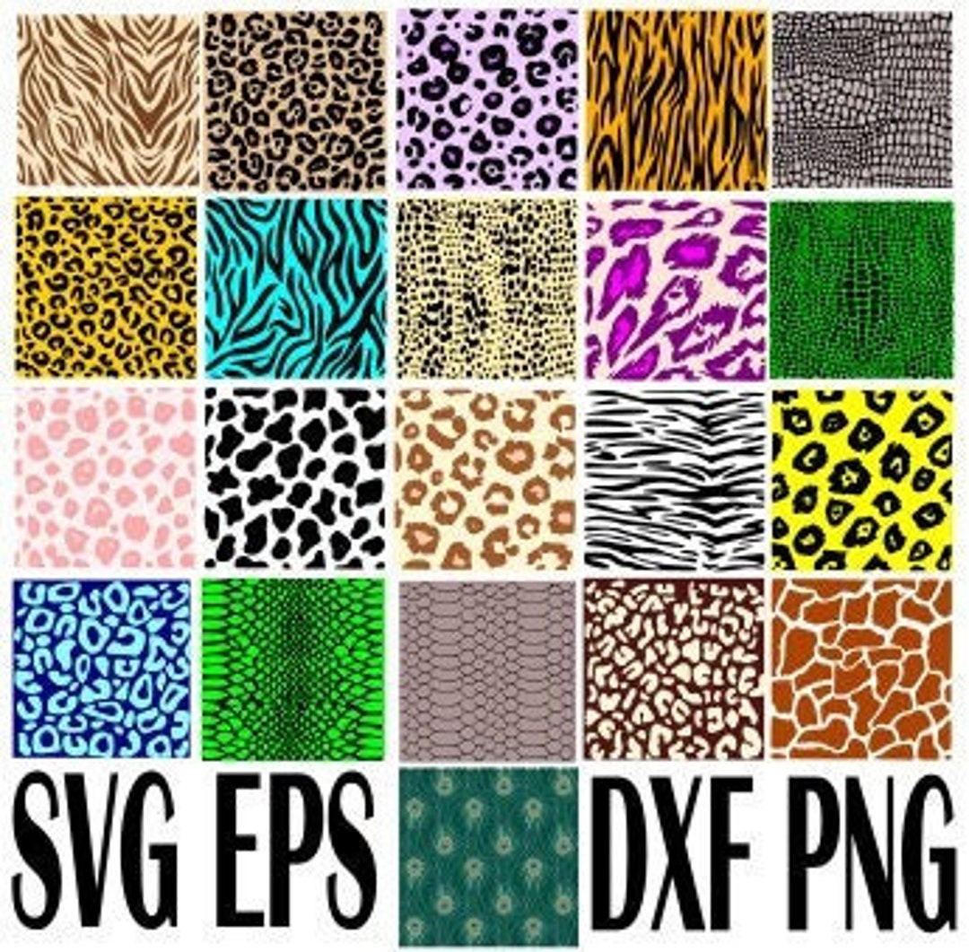 Animal Prints Svg Bundle - 22 Animal Prints W/ FREE Zebra Heart - SVG ...