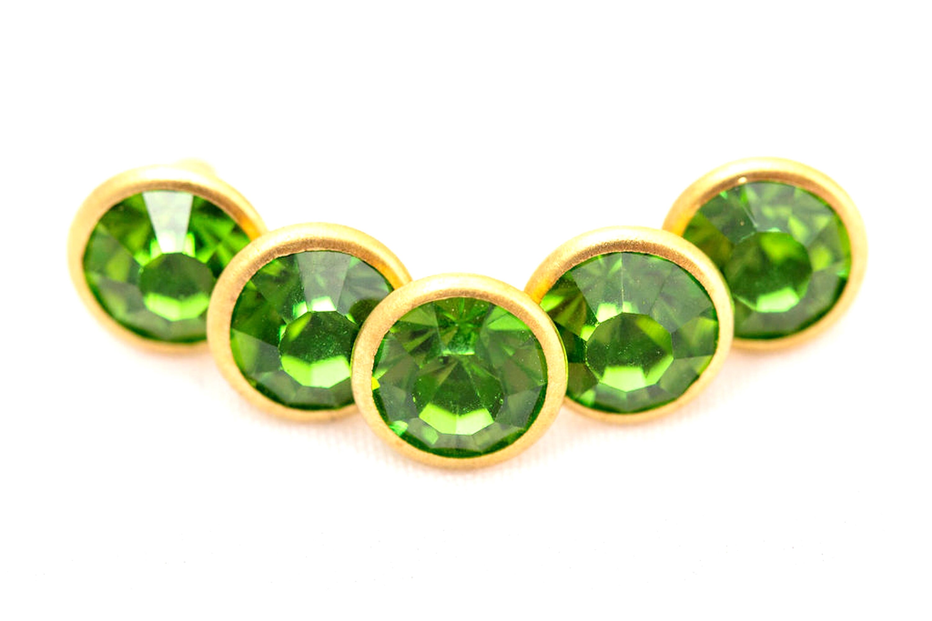 Fern Rhinestone Rivets 8mm Olive Green Crystal Rivets Gem - Etsy