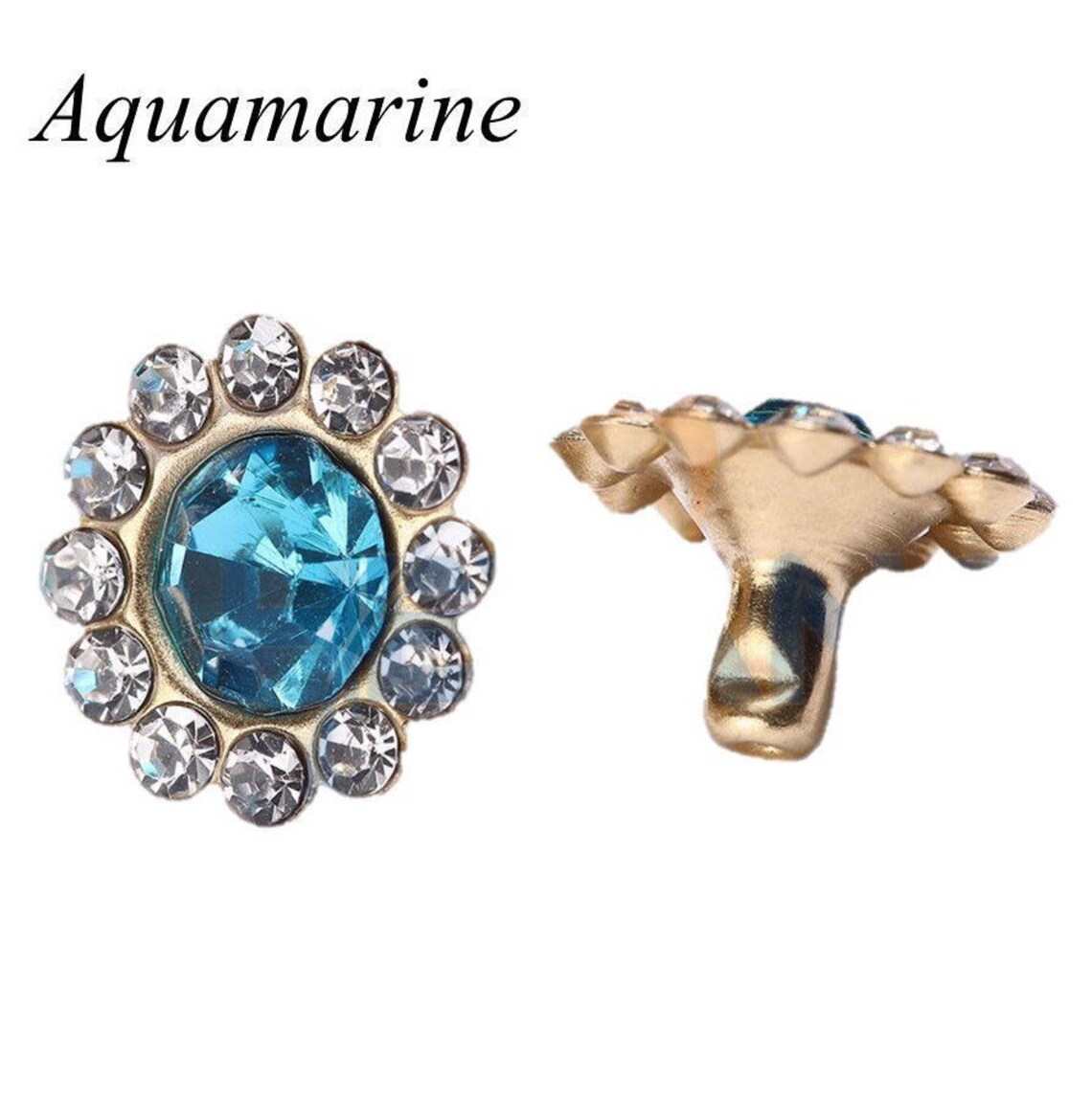 Crystal Rivets With Halo Setting Blossom Crystals - Etsy