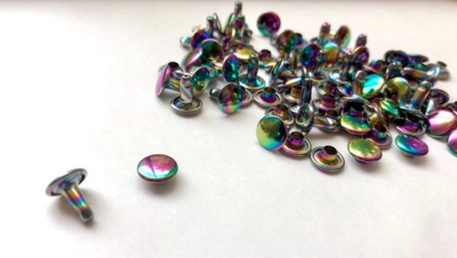Rainbow Rivets for Leather - 20ct 4mm 6mm 8mm Double Cap Rainbow Rivets ...