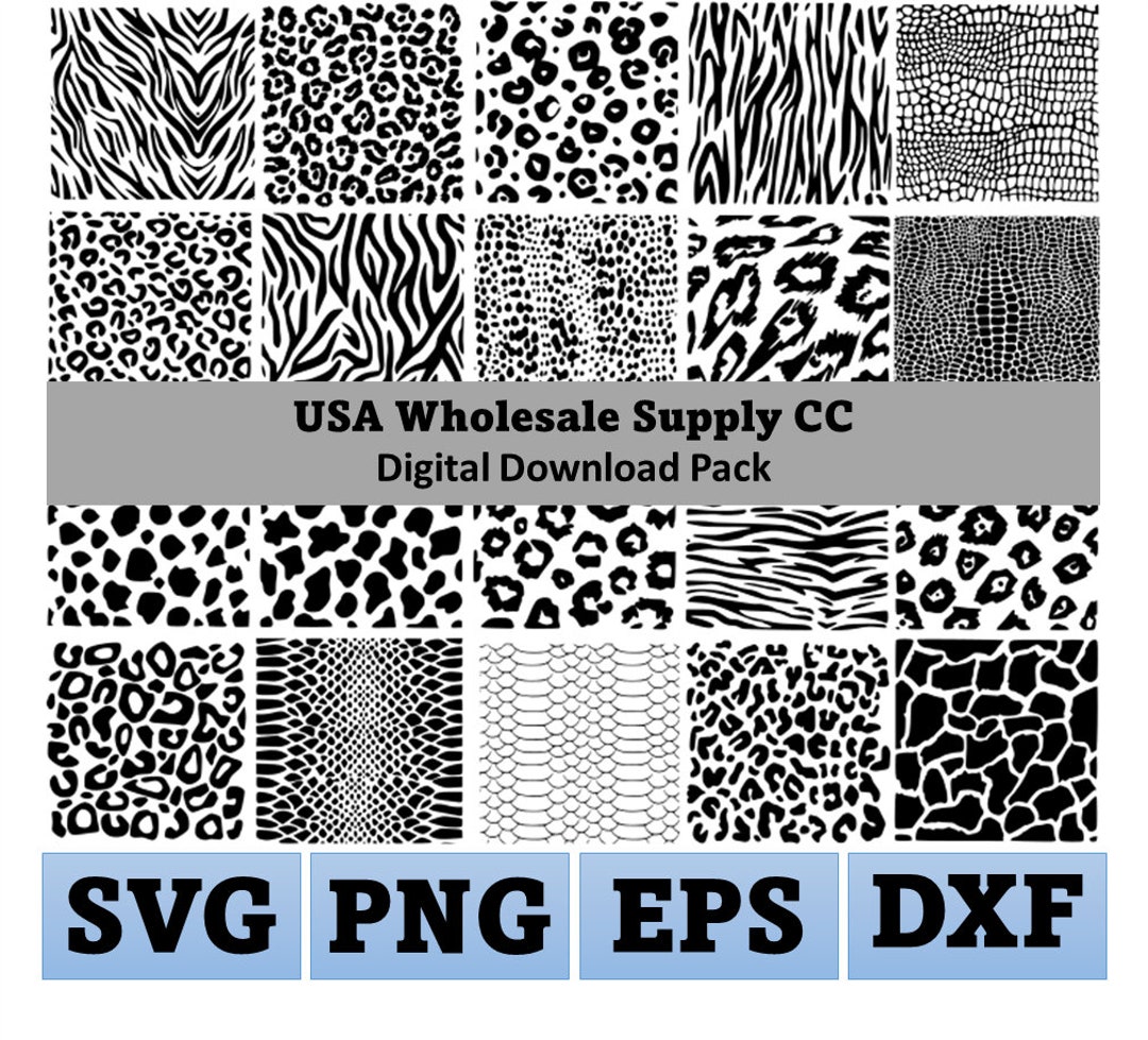 Animal Print Svg Bundle - 22 Animal Prints W/ FREE Zebra Heart - SVG ...