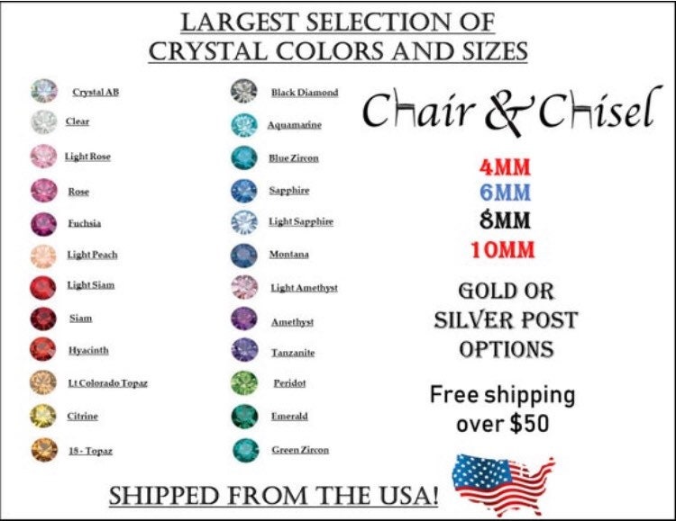 Light Rose Rhinestone Rivets 8mm Pink Crystal Rivets Gem - Etsy