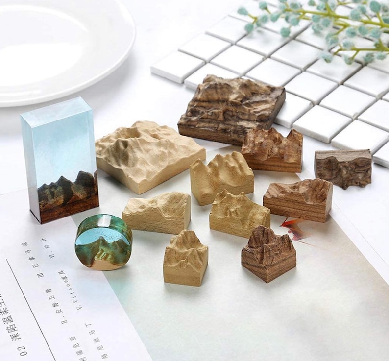 Wooden Mountain Scenes for Resin - Etsy