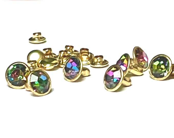 AB Rhinestone Rivets 8mm Crystal Rivets Gem Rivets for - Etsy