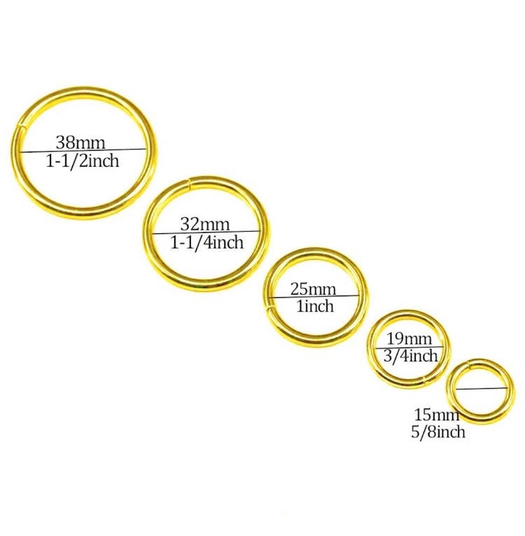 Silver and Gold Metal O-rings for Dog Collars and Hardware - Etsy