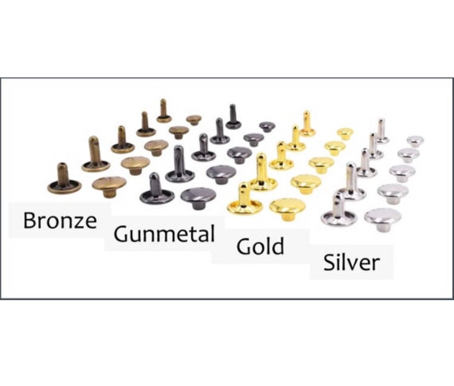 Rivets for Leather Tags 50ct 8mm Double Cap Rivet Studs | Etsy