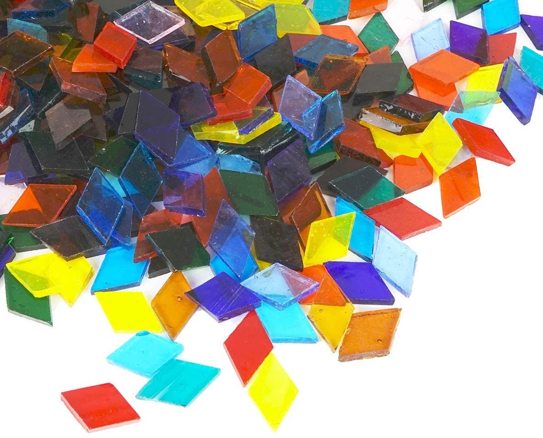 Mosiac Tiles - Stained Glass Tiles - Colorful Transparent Glass Tiles ...