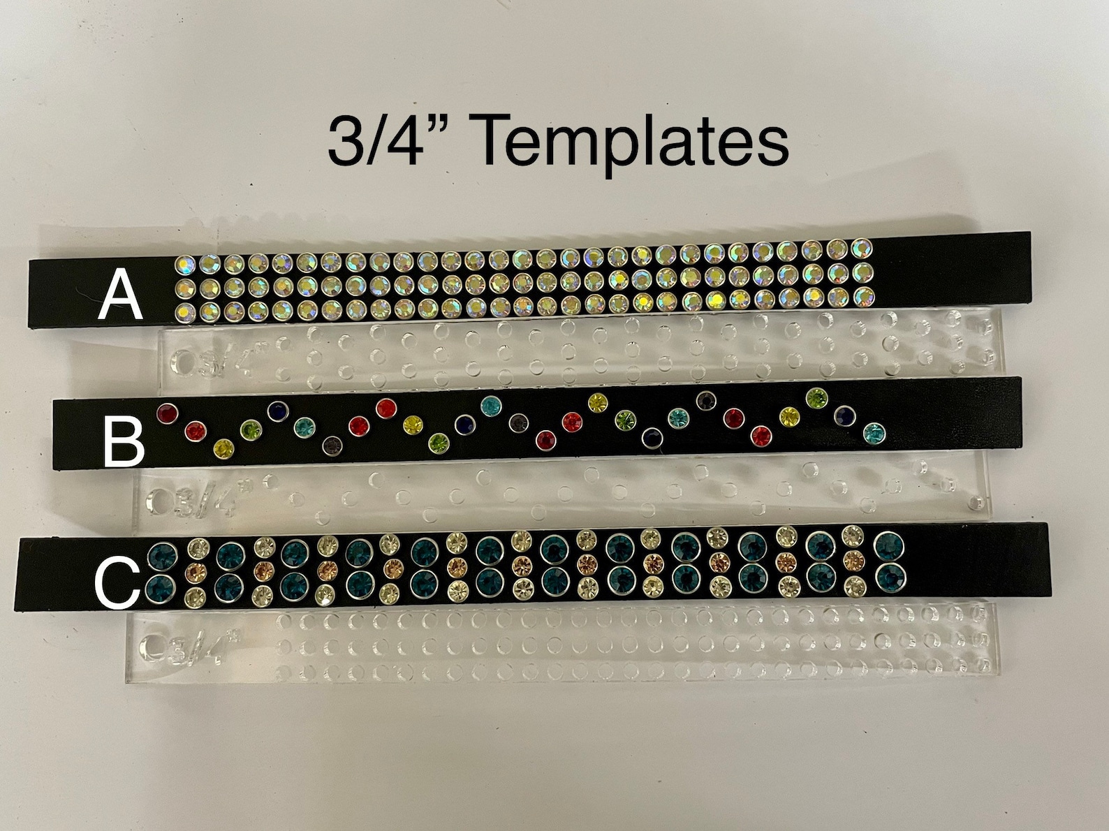 Crystal Rivet Pattern - Acrylic Leather Template - Leather Pattern ...