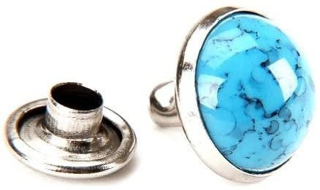 Turquoise Stone Rivets - 20pc Turquoise Rivets Multiple Sizes - Etsy