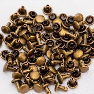 Bronze Rivets for Leather - 100ct 5/16" Bronze Cap Rivet Studs - Fast ...