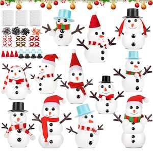 Snowman Kit - DIY Fun Build Your Own Snowman Ornament Christmas Decor ...