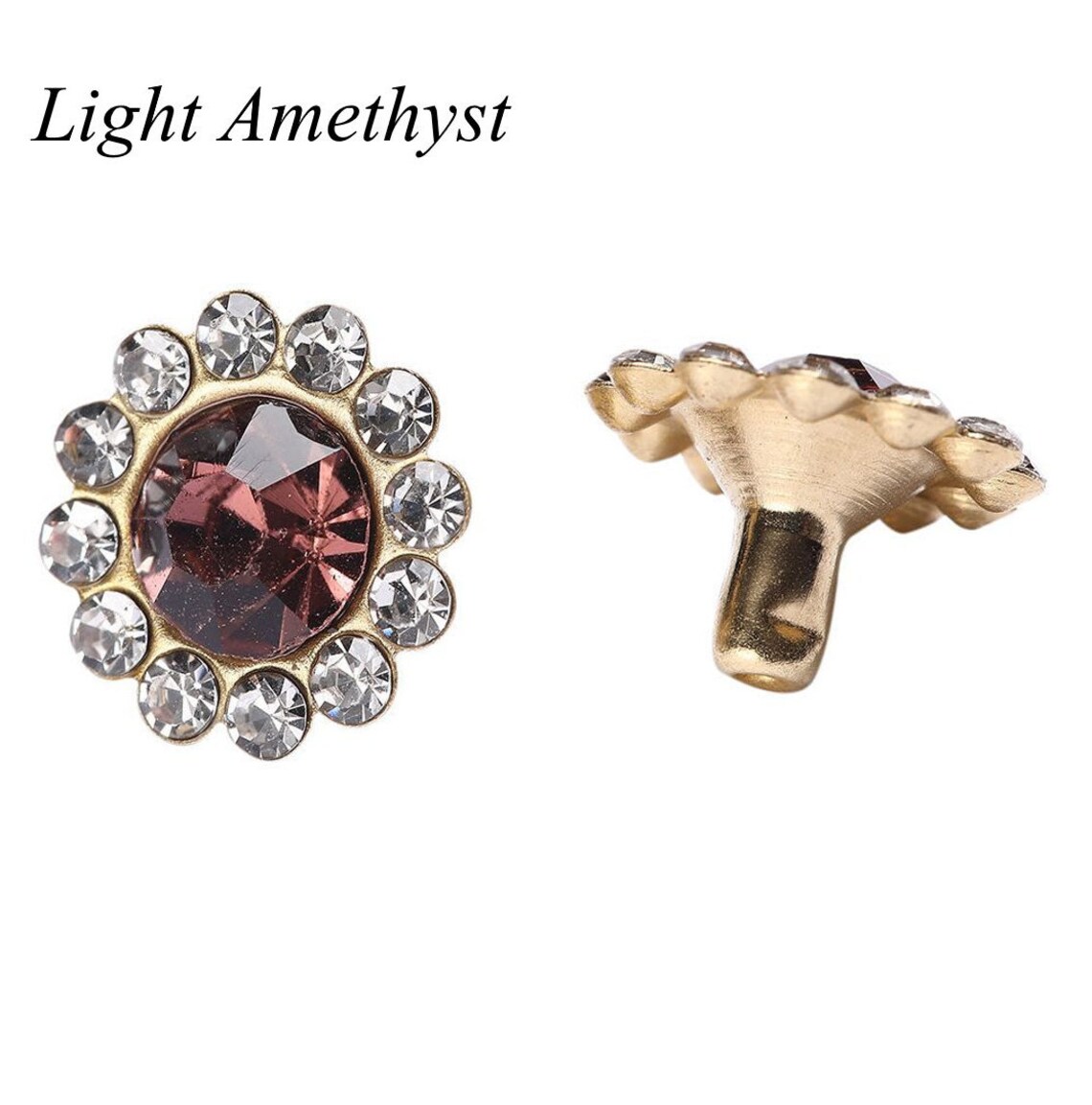 Crystal Rivets With Halo Setting Blossom Crystals - Etsy