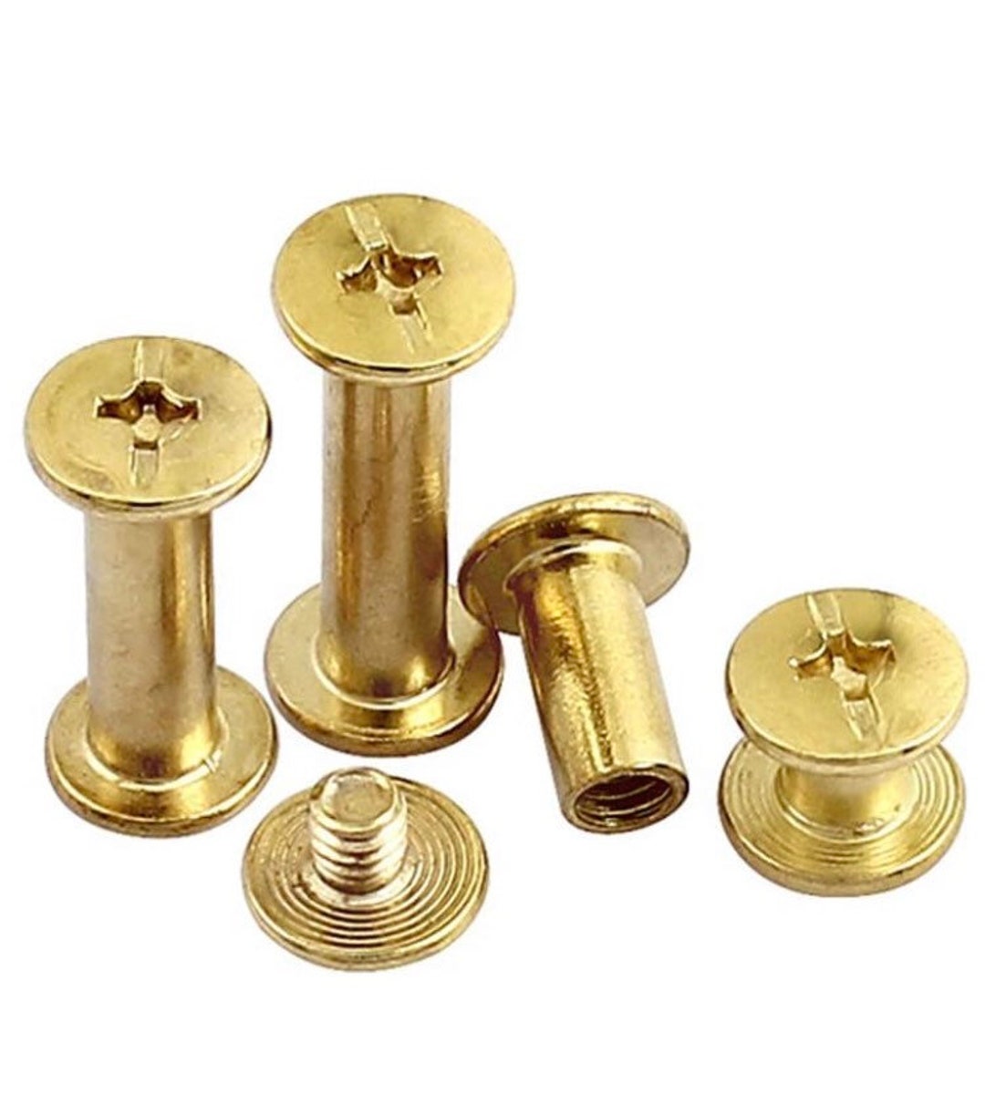 Chicago Screw Rivets - M5x6mm 10mm 12mm - Easy to Use Great for Tags ...