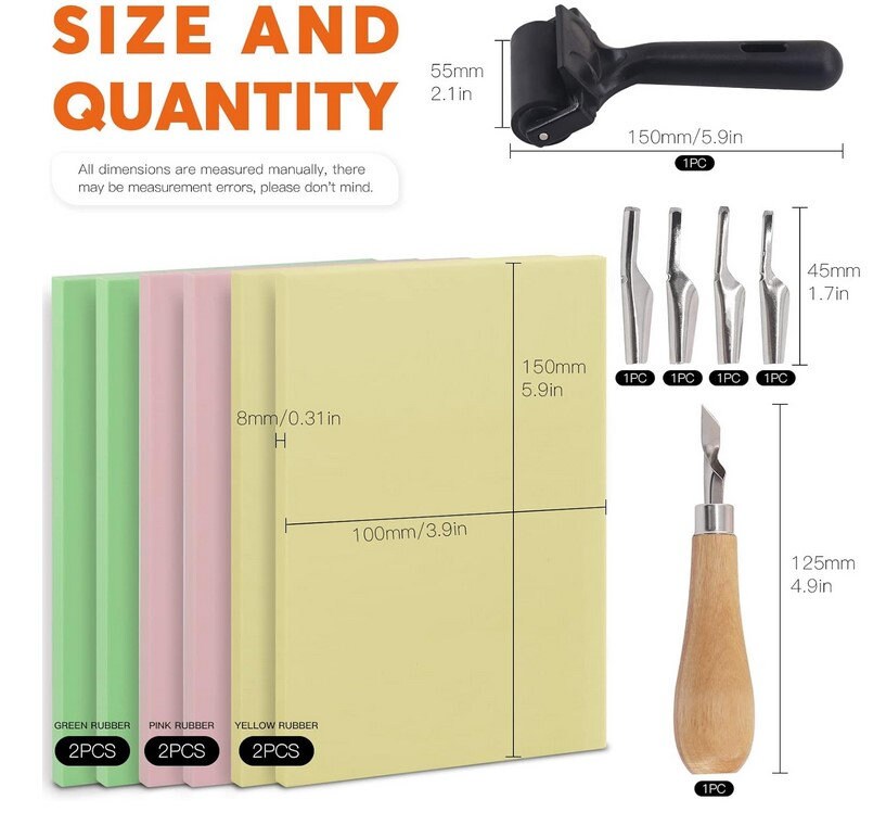 Rubber Stamp Making Kit With Stamp Blocks and Tools- Printmaking Kit - Etsy