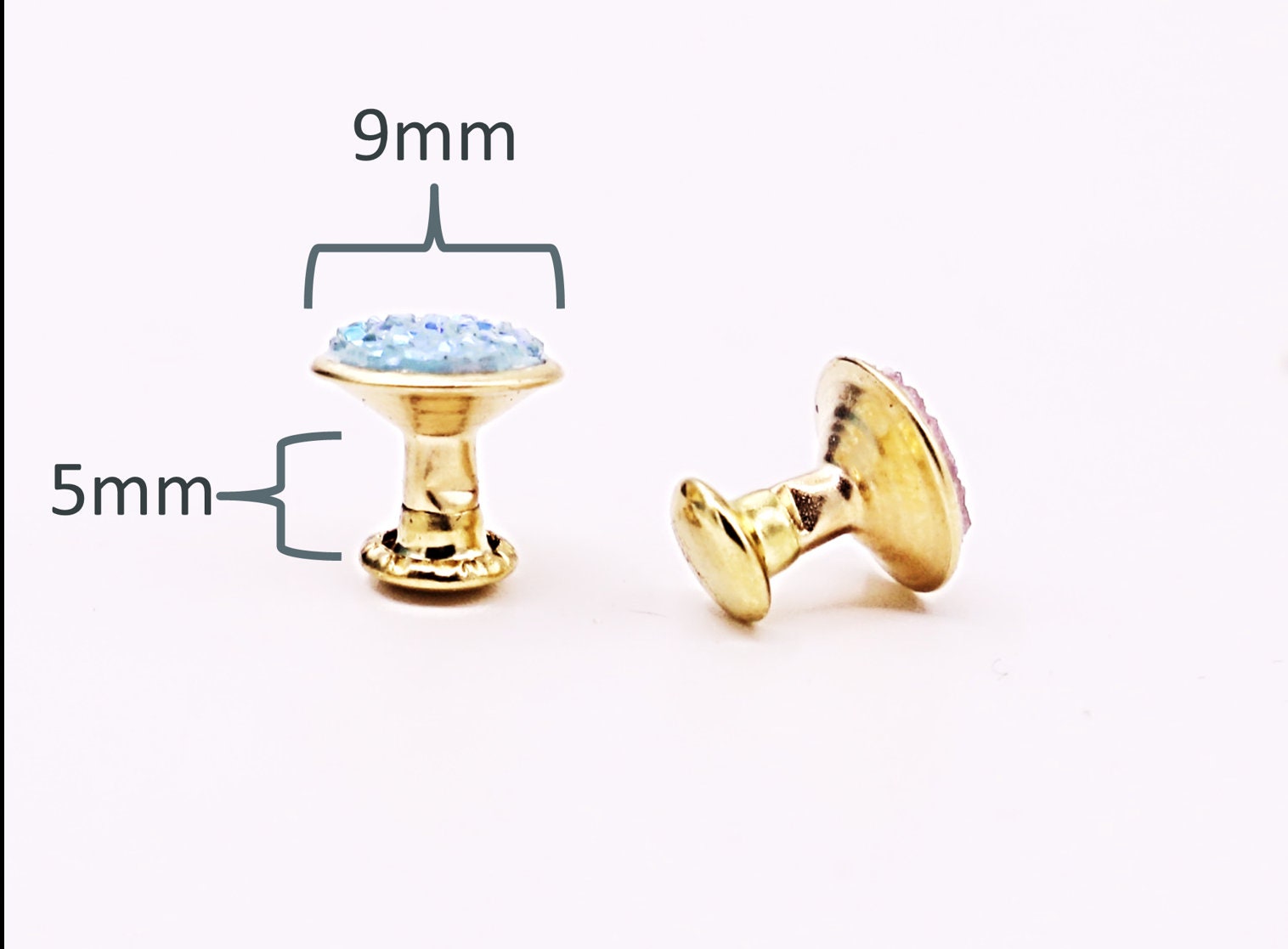 Drusy Crystal Rivets - 9mm Crystal Rivets - NEW ITEM Only Found Here ...