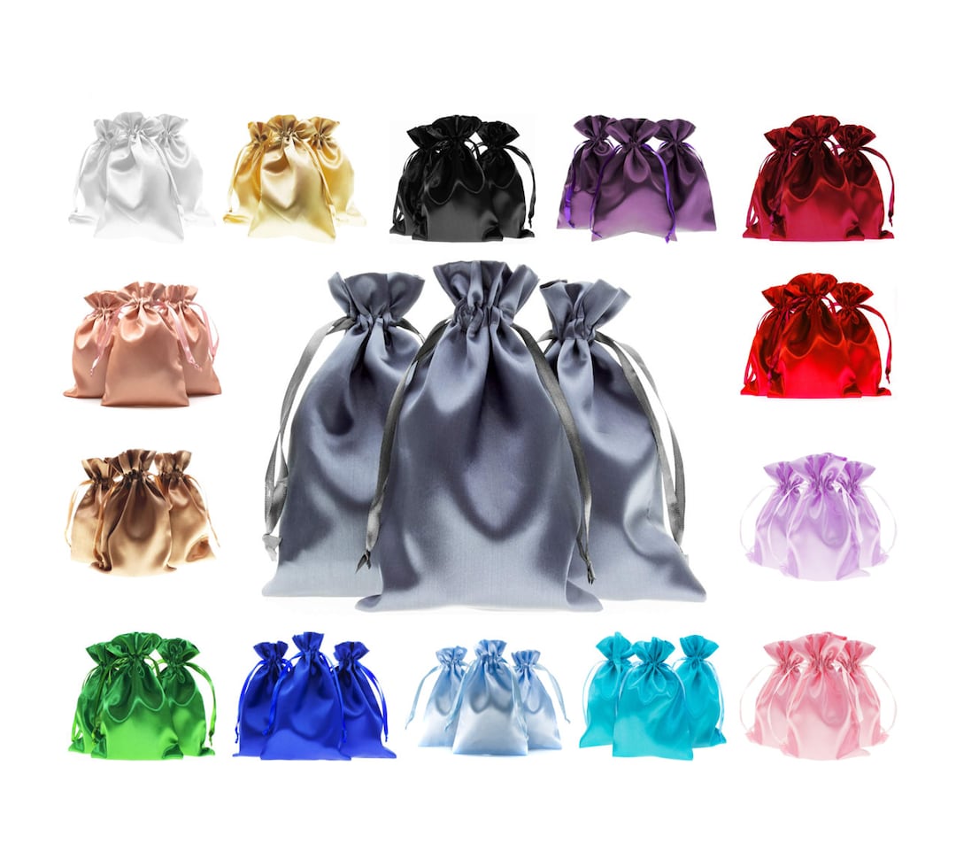 Satin Drawstring Bags | Drawstring Product Bags | Wedding Favor Bags ...