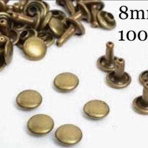 Bronze Rivets for Leather - 100ct 5/16" Bronze Cap Rivet Studs - Fast ...