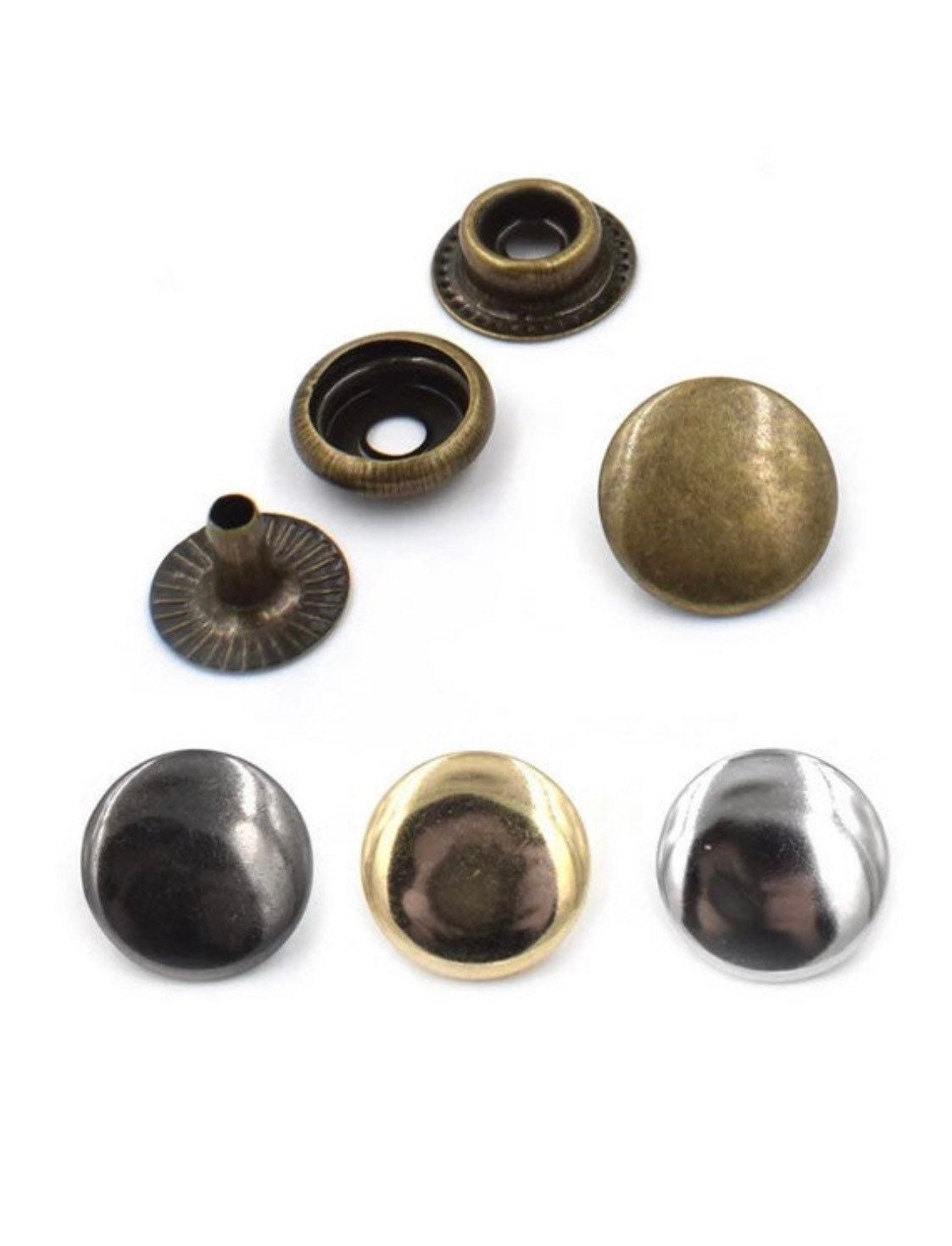 Metal Ring Snaps - Line 20 Line 24 Metal Snaps, #203, #201 Metal Snap ...