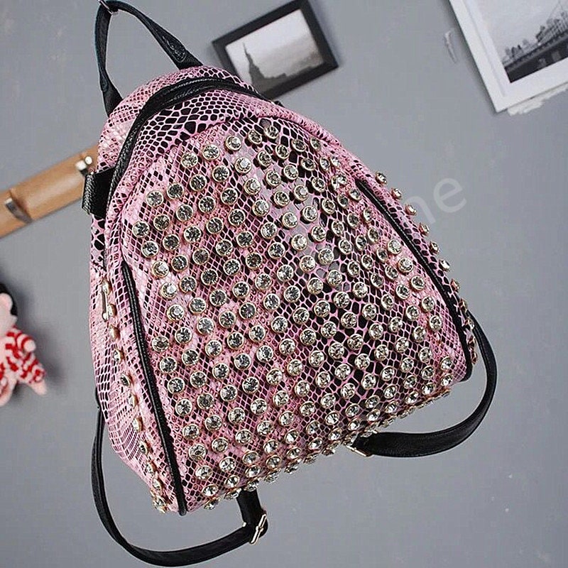 Light Rose Pink Rhinestone Rivets - 20 8mm Gold Post Crystal Rivets ...