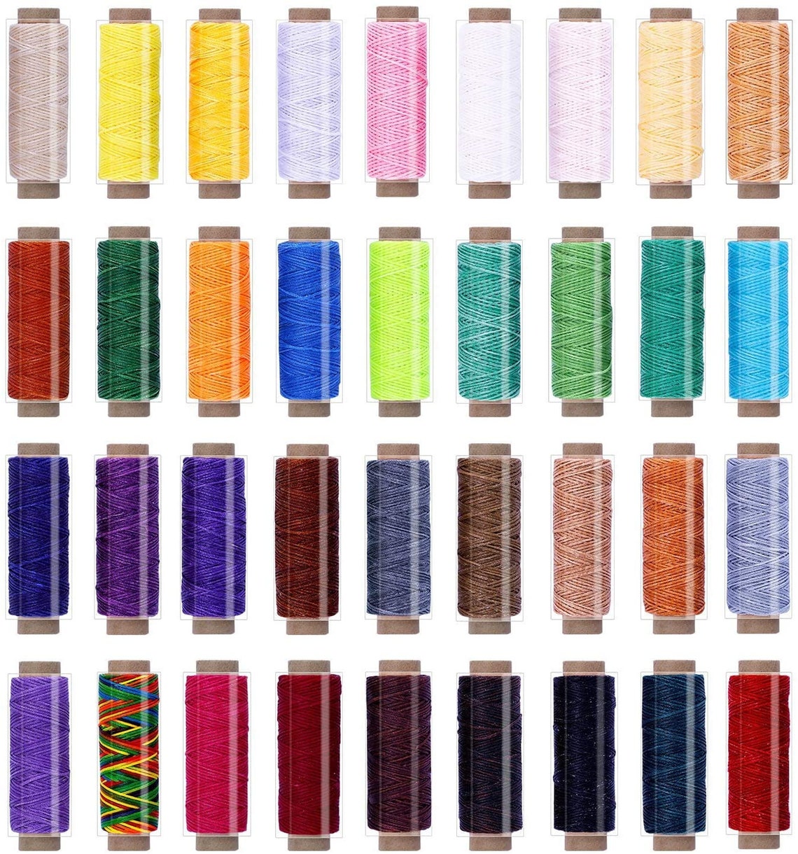 Waxed Thread for Leather Sewing - Thick Colored Thread for Jewelry ...