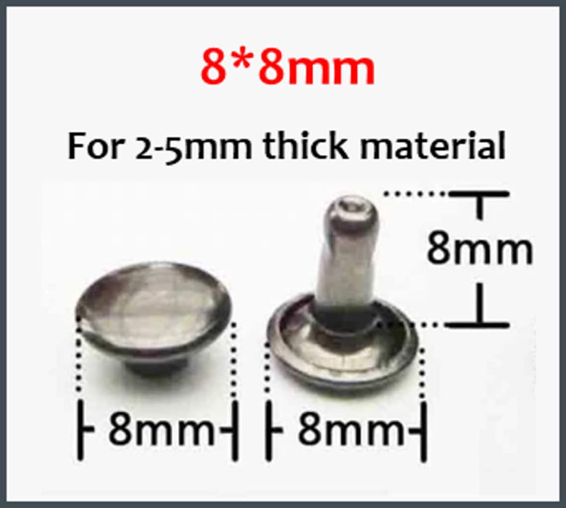 Rivets for Leather and Crafts - 50ct Small Medium Large Cap Rivets ...