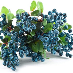 Blueberry Stems - Artificial Blueberries - Summer Home Decor - Summer ...