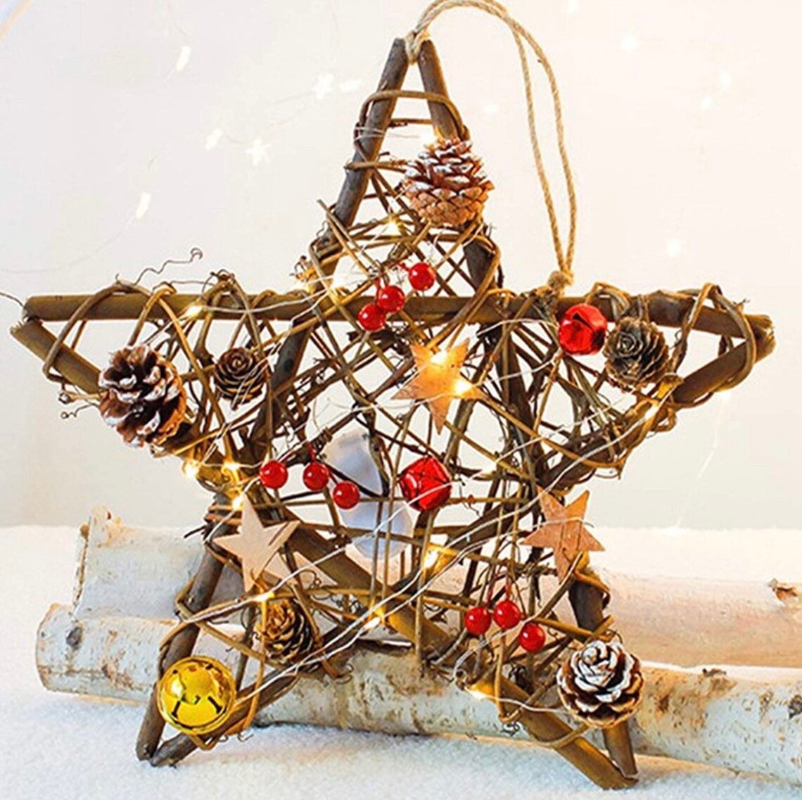 Wicker Stars for Wreaths, Decor, Trees, Ornaments, and Crafts -P - Etsy