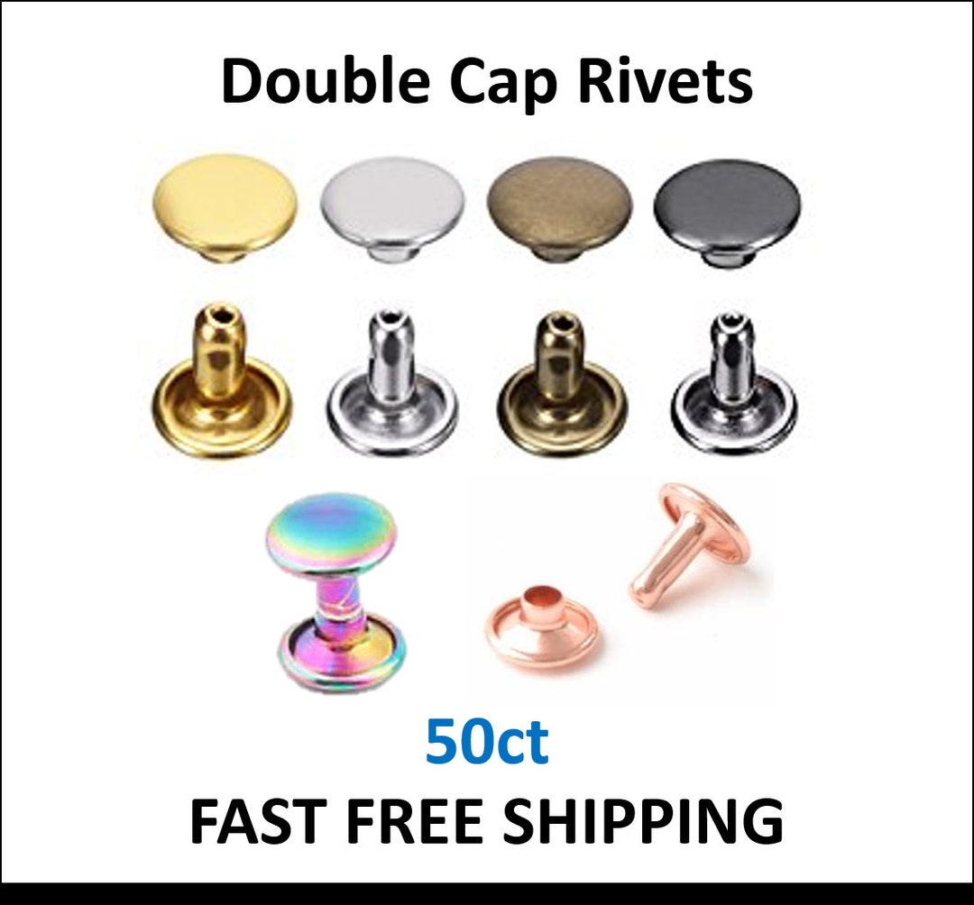 Rivets for Leather and Crafts - 50ct Small Medium Large Cap Rivets ...