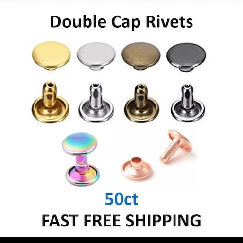 Rivets for Leather and Crafts 50ct Small Medium Large Cap - Etsy