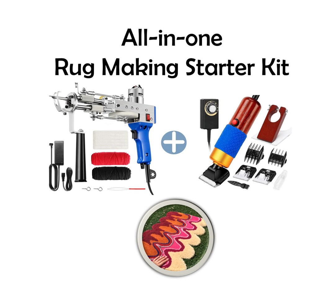 Rug Making Kit - All in One Cut and Loop Pile Tufting Gun, Carpet ...